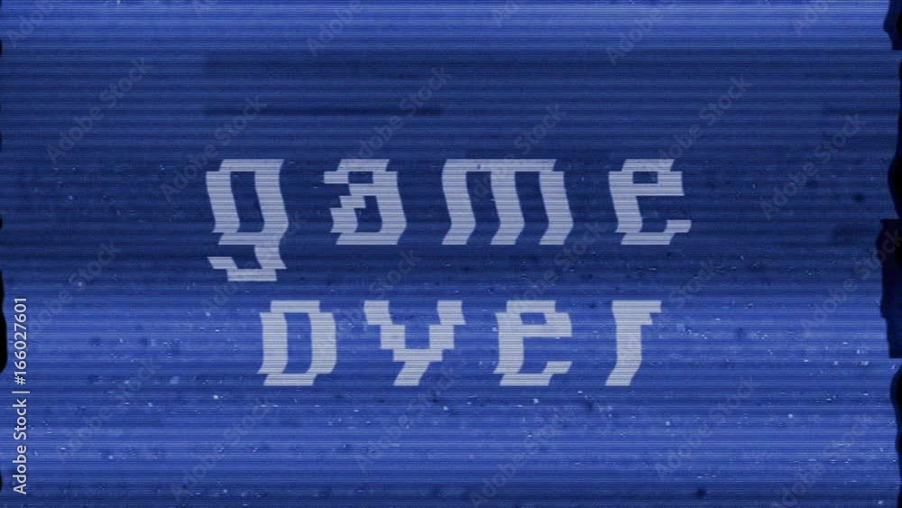 Game over - arcade video game finish screen, vintage and retro ...