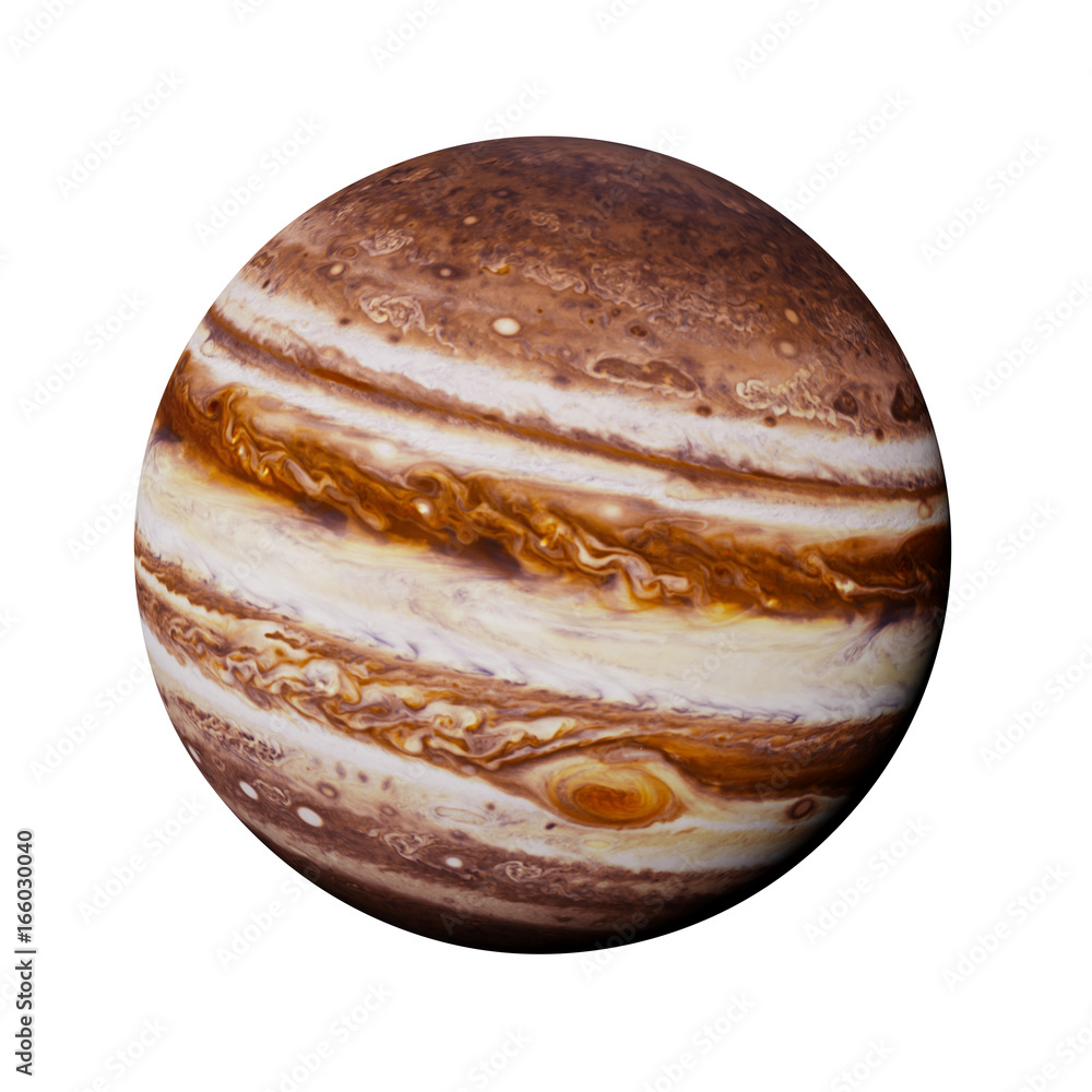 planet Jupiter isolated on white background Stock Illustration | Adobe ...