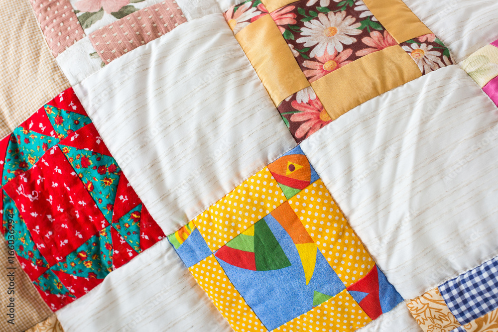 decoration, creation, art concept. bright eye-catching blanket made in ...