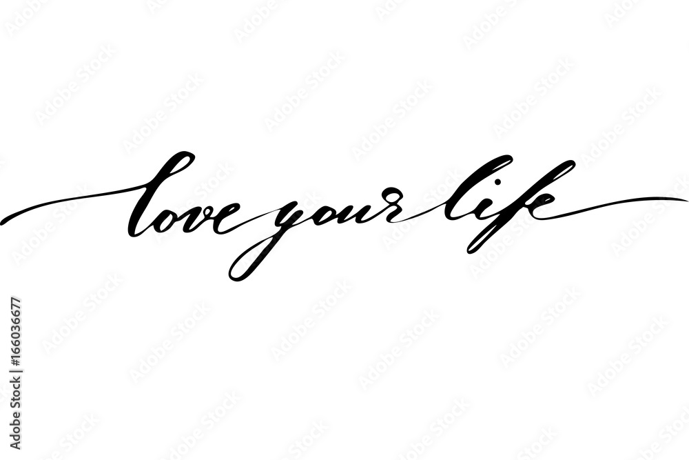 Phrases inspirational quotes handwriting text vector love your life ...