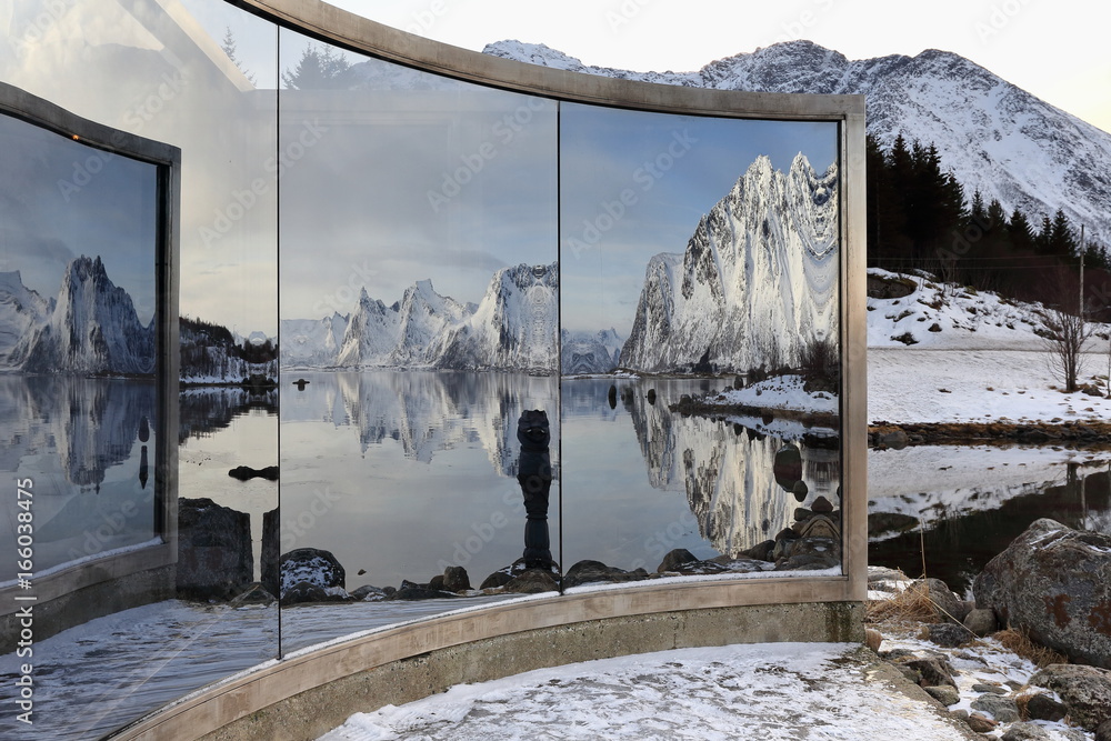 Concrete-based glass and steel sculpture-Skulpturlandskap Nordland ...