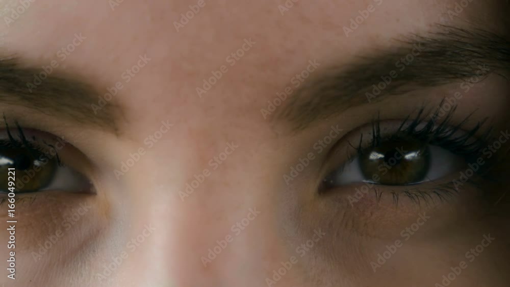Female Eyes. Zoom in. Zoom out. Close up. Rack focus. Stock Video ...