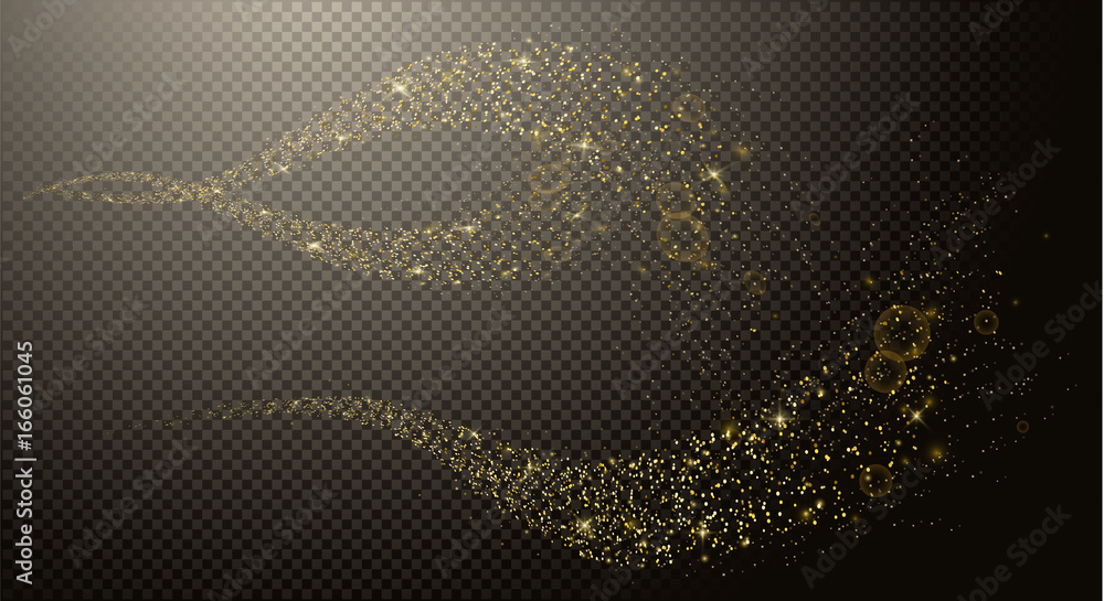 Gold glitter effect. Vector, separated elements Stock Vector | Adobe Stock