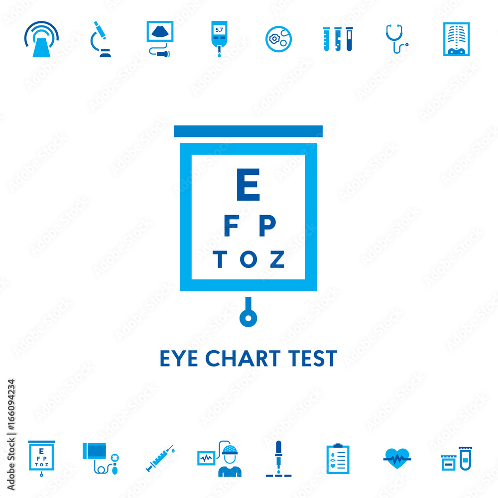Eye Chart Test Vector Icon Stock Vector | Adobe Stock