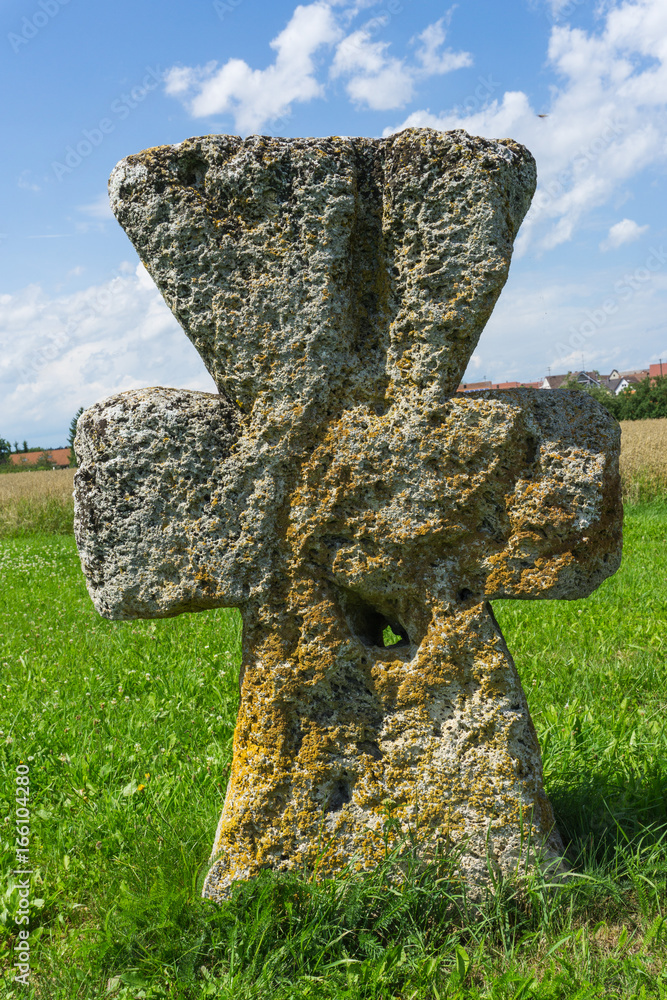Medieval stone cross Stock Photo | Adobe Stock