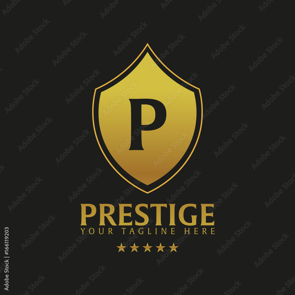Vetor de Prestige Hotel Logo and Emblem. Vector logo illustration. do ...