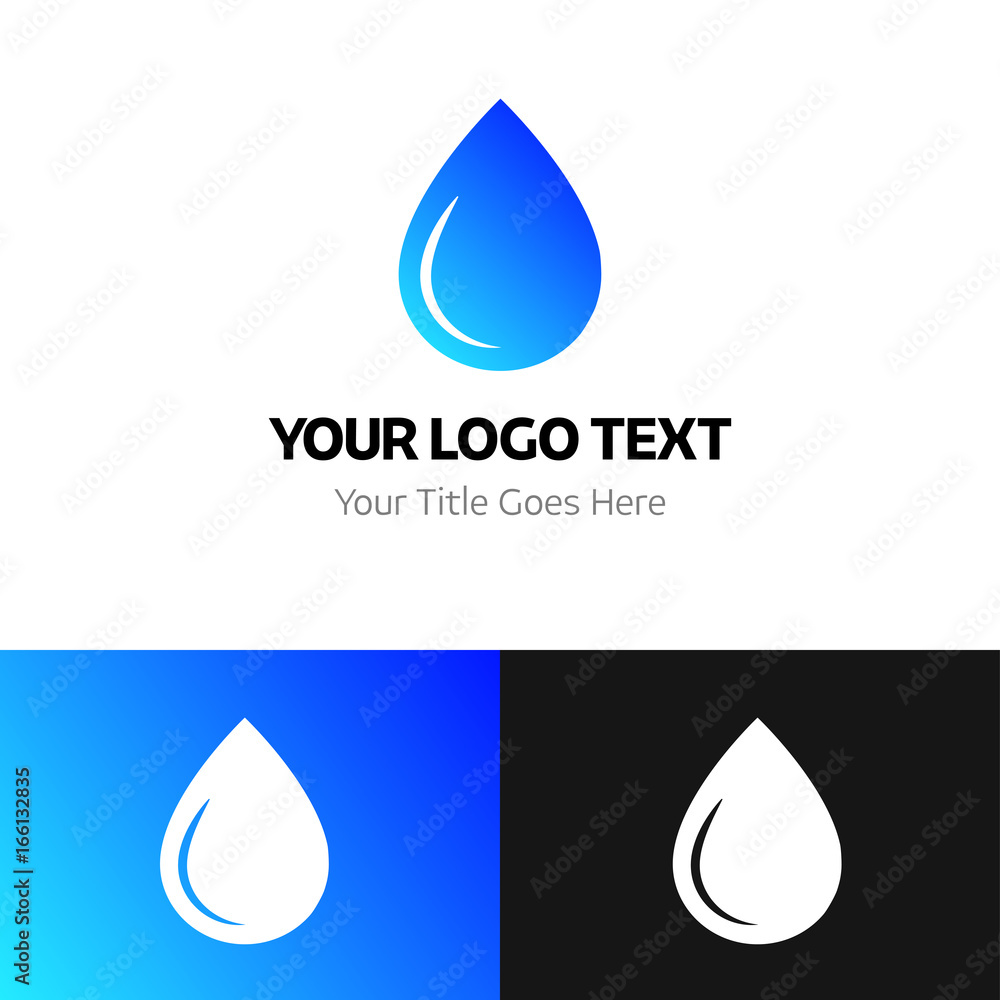 Water drop logo template. Logo branding for your new corporate company ...