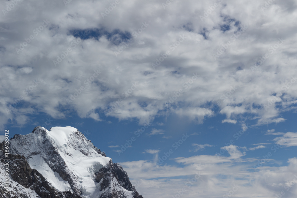Spectacular view to Mount Blanc massif from 360 degree observation ...