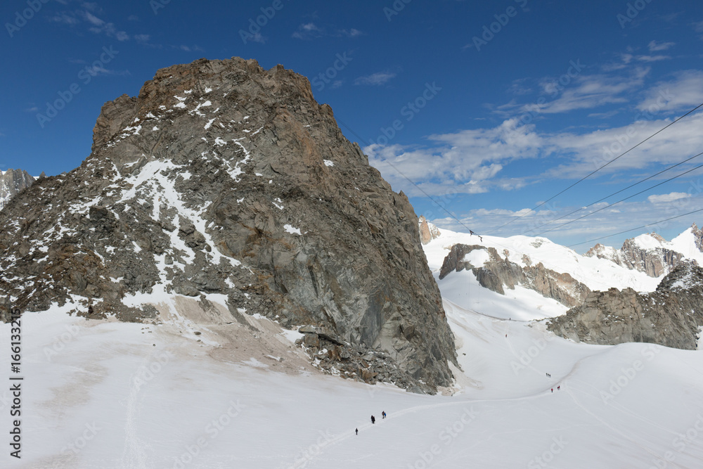 Spectacular view to Mount Blanc massif from 360 degree observation ...
