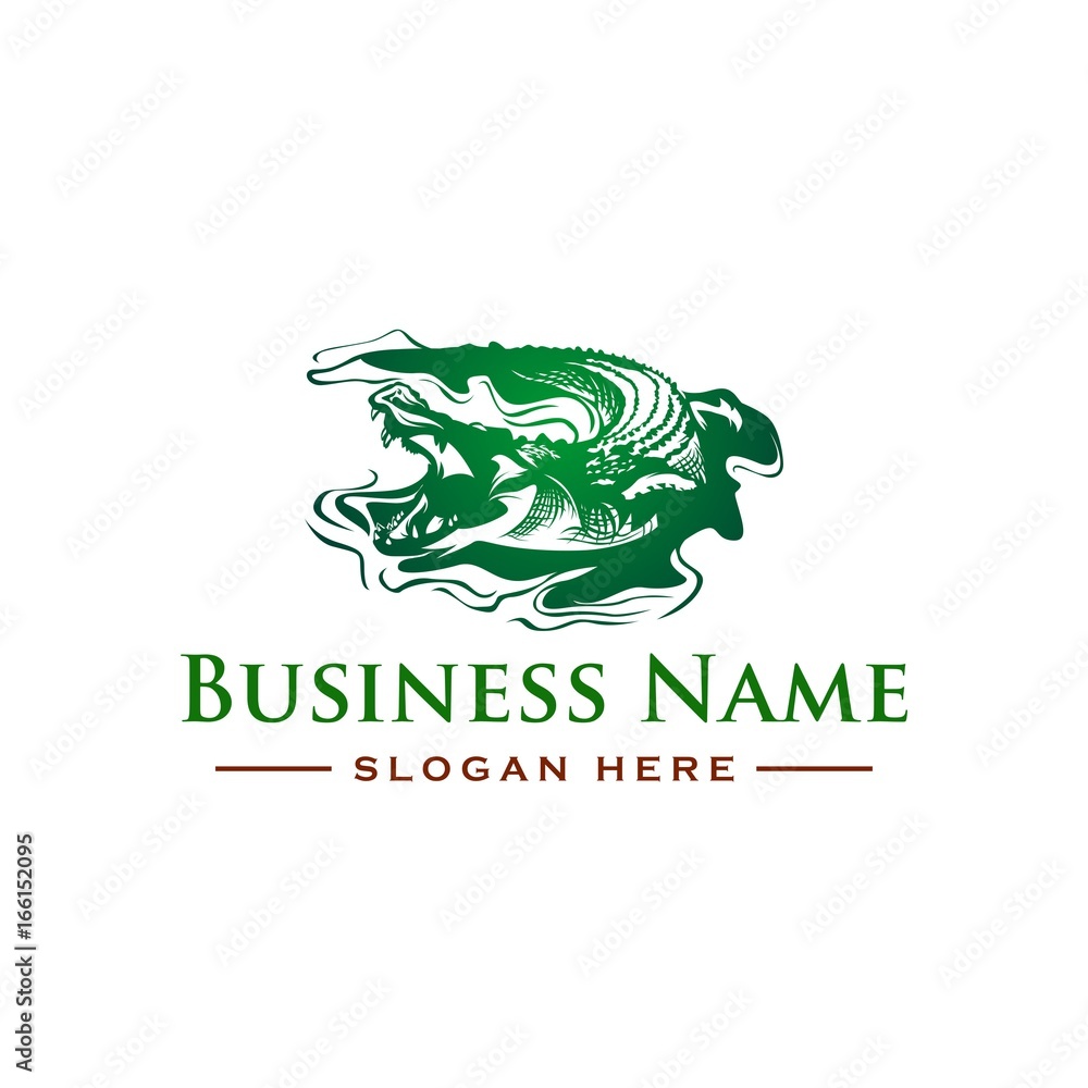 crocodile logo design vector Stock Vector | Adobe Stock