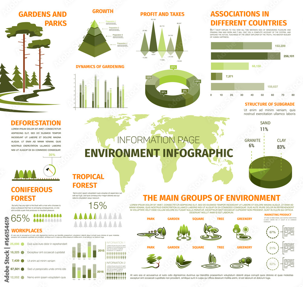 Vector infographics for nature environment ecology Stock Vector | Adobe ...