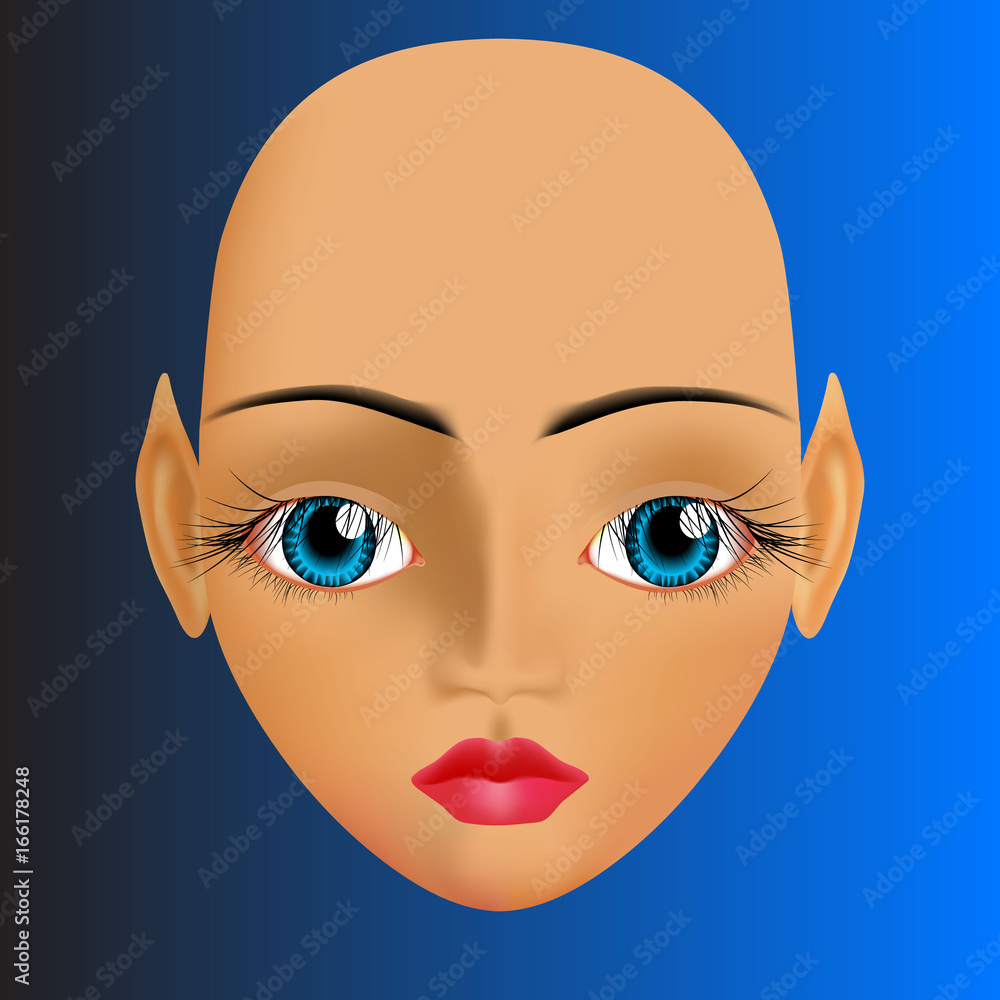 Dark skinned Elf With Big Blue Eyes With Long Dark Eyelashes And Plump dark-skinned-elf-with-big-blue-eyes-with-long-dark-eyelashes-and-plump