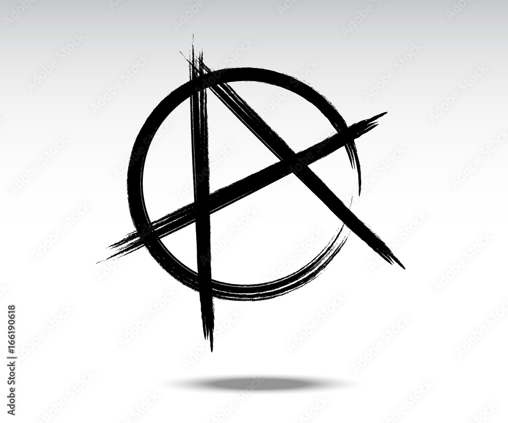 Vector illustration of black anarchy sign Stock Vector | Adobe Stock