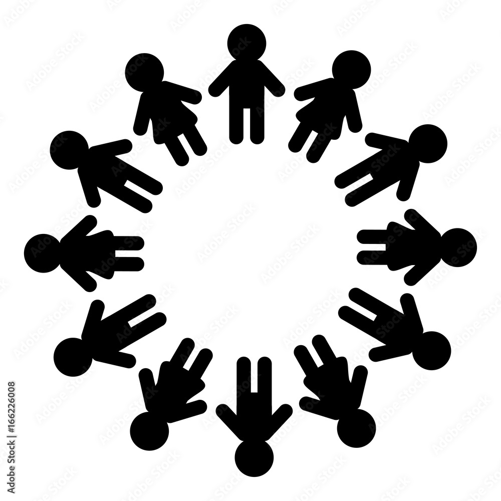 Man and woman pictogram icon sign. People round circle. Timework ...