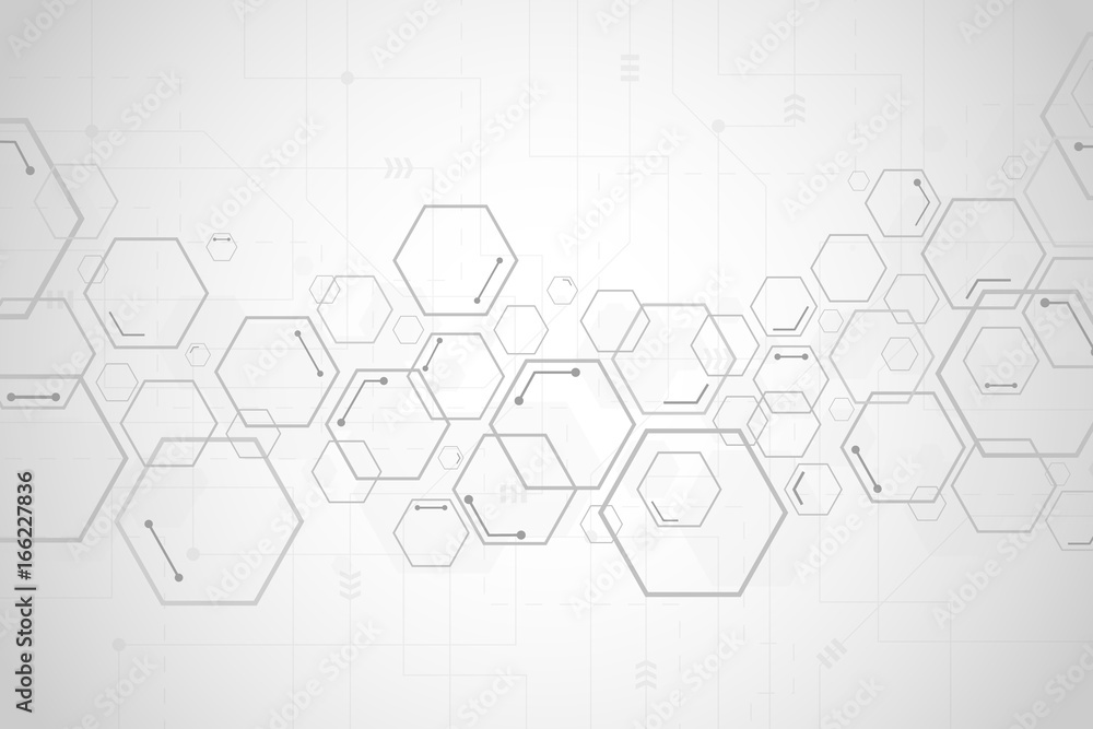 Abstract hexagon background , Technology polygonal concept Stock Vector ...
