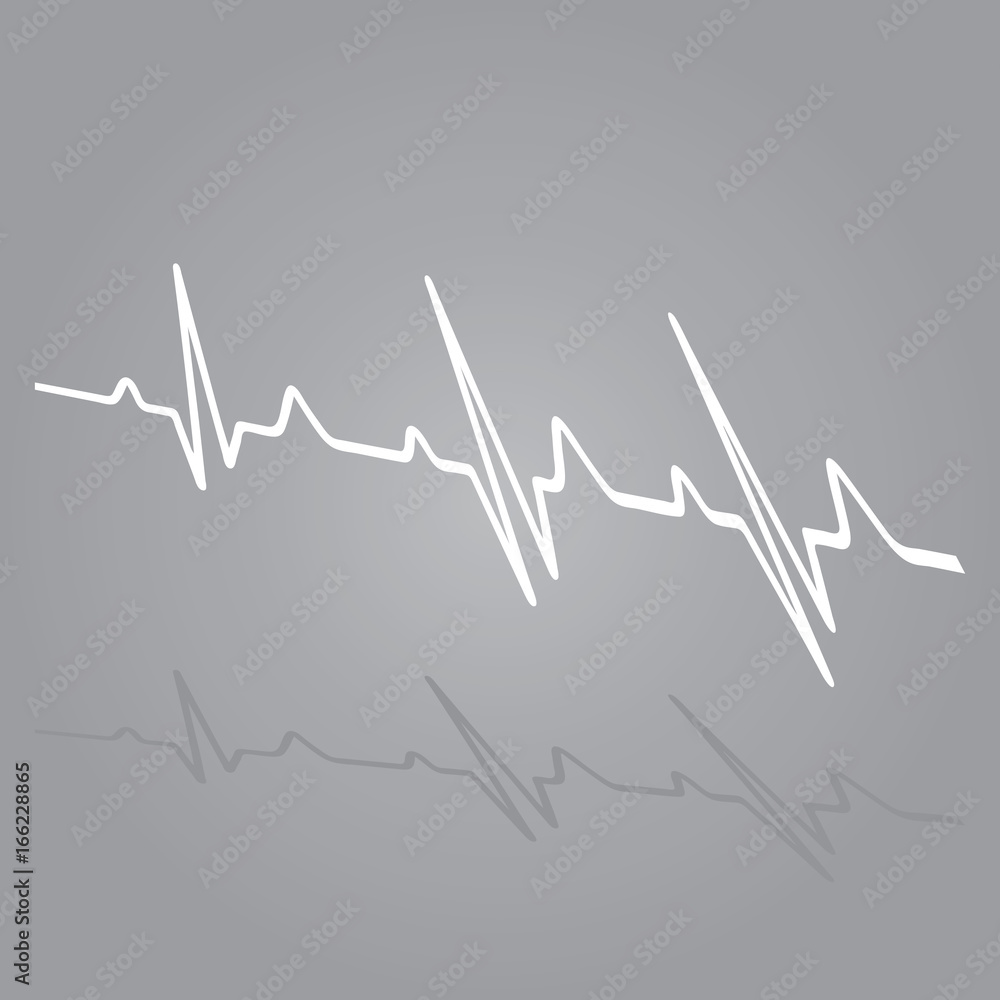Vector Illustration heart rhythm ekg . Stock Vector | Adobe Stock