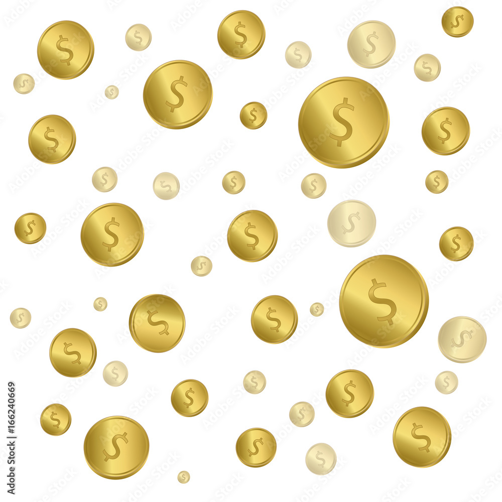 Falling Coins Vector
