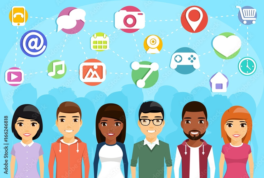 The concept of social Internet use. Entertainment and Hobbies. A group ...