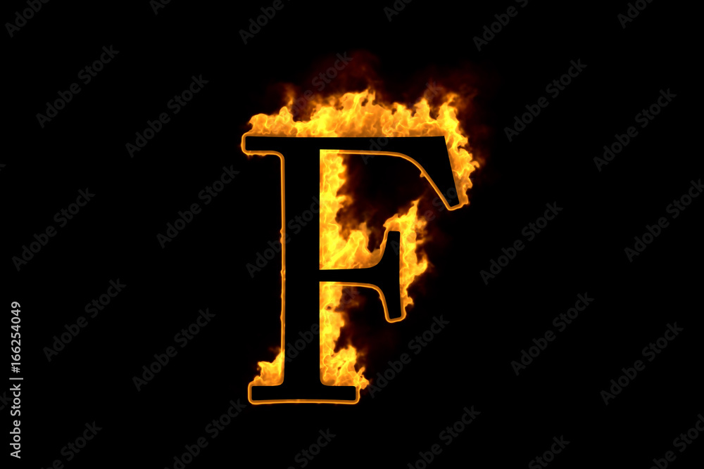 Letter F Fire
