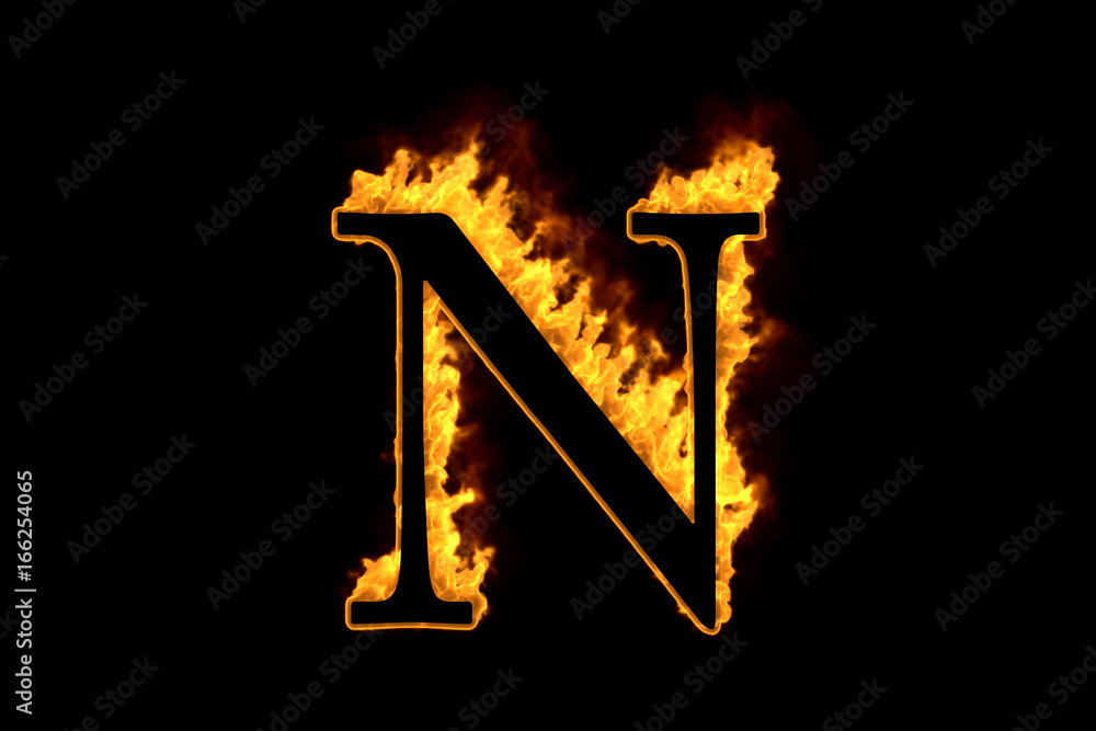 Letter N Fire