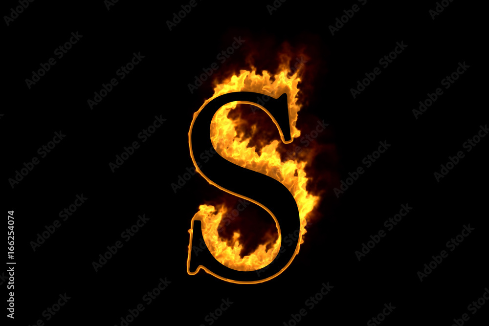 The Letter S On Fire