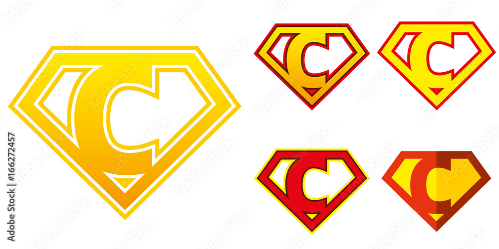 Super hero Logo Letters Superhero Alphabet Stock Vector | Adobe Stock