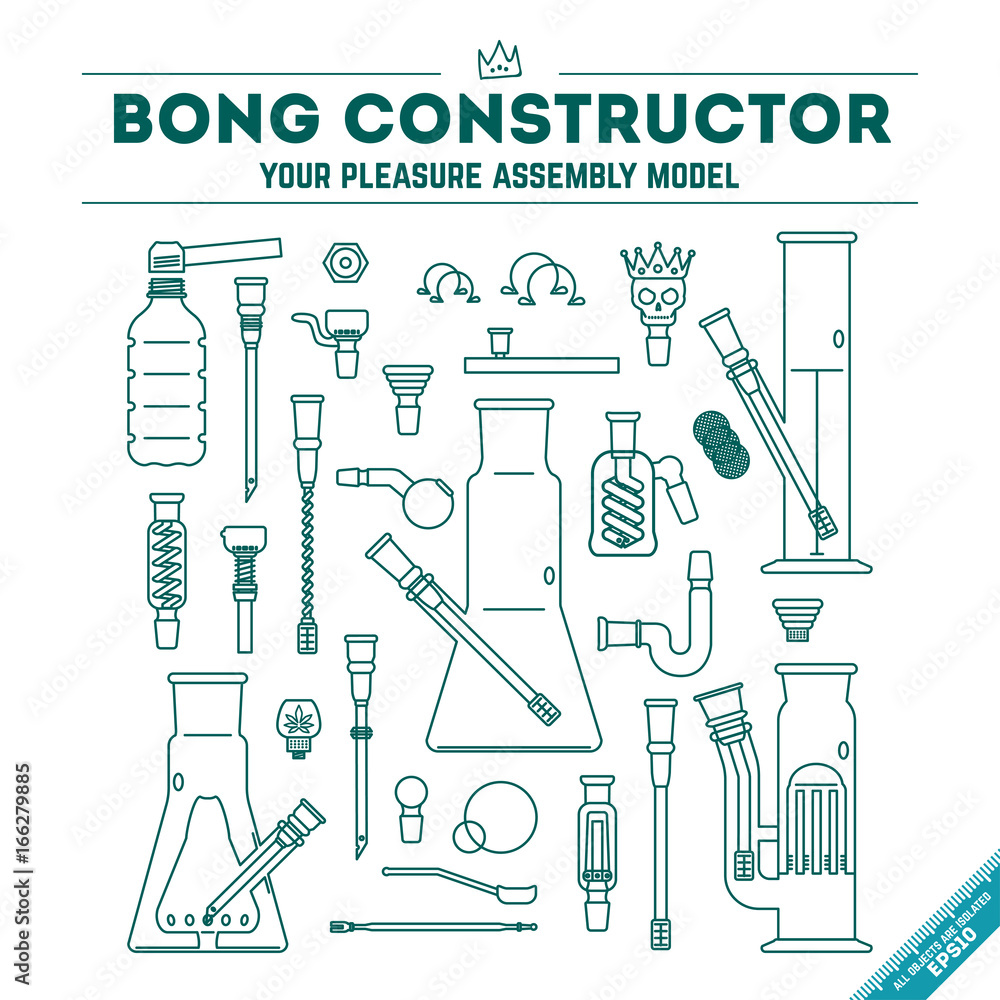 Vector illustration - bong constructor Stock Vector | Adobe Stock
