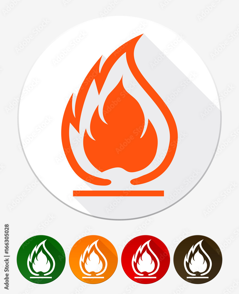Flammable Symbol. Fire Icon. Packaging Symbol for Delivery of Cargo ...
