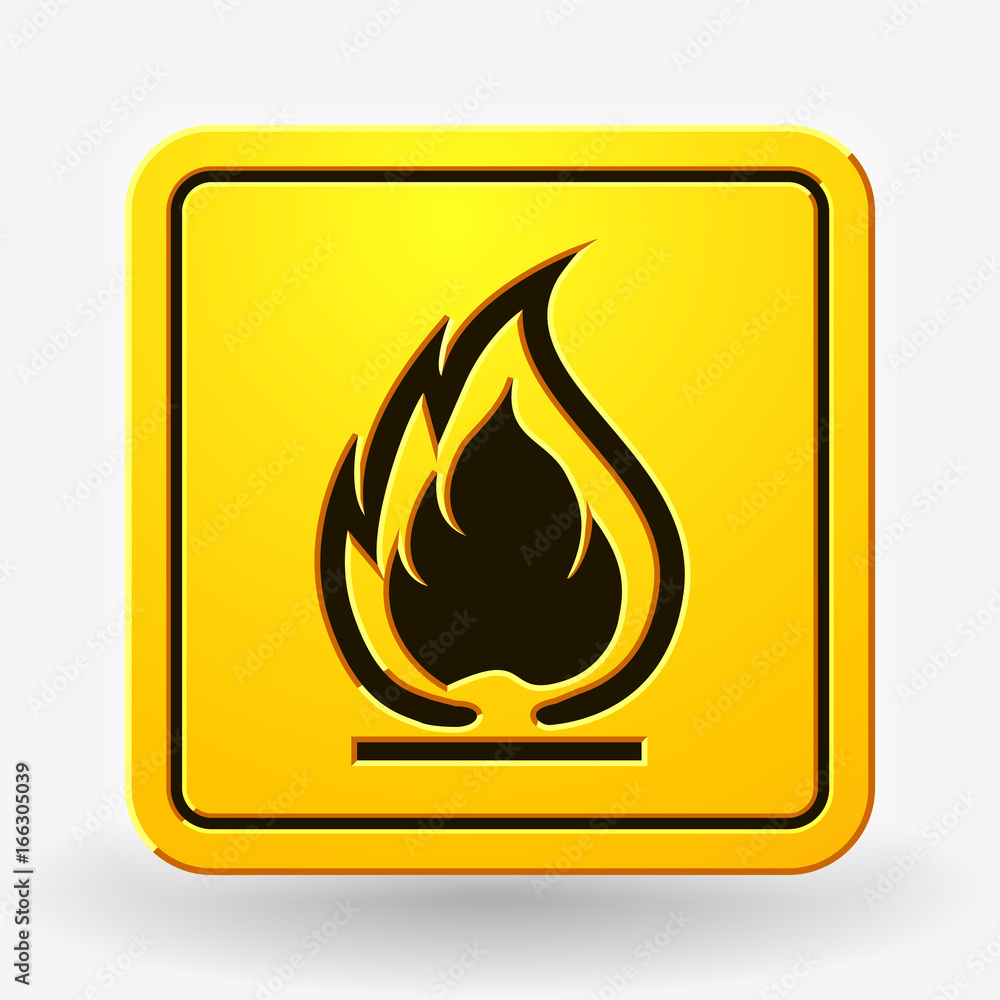 Flammable Symbol. Fire Icon. Packaging Symbol for Delivery of Cargo ...