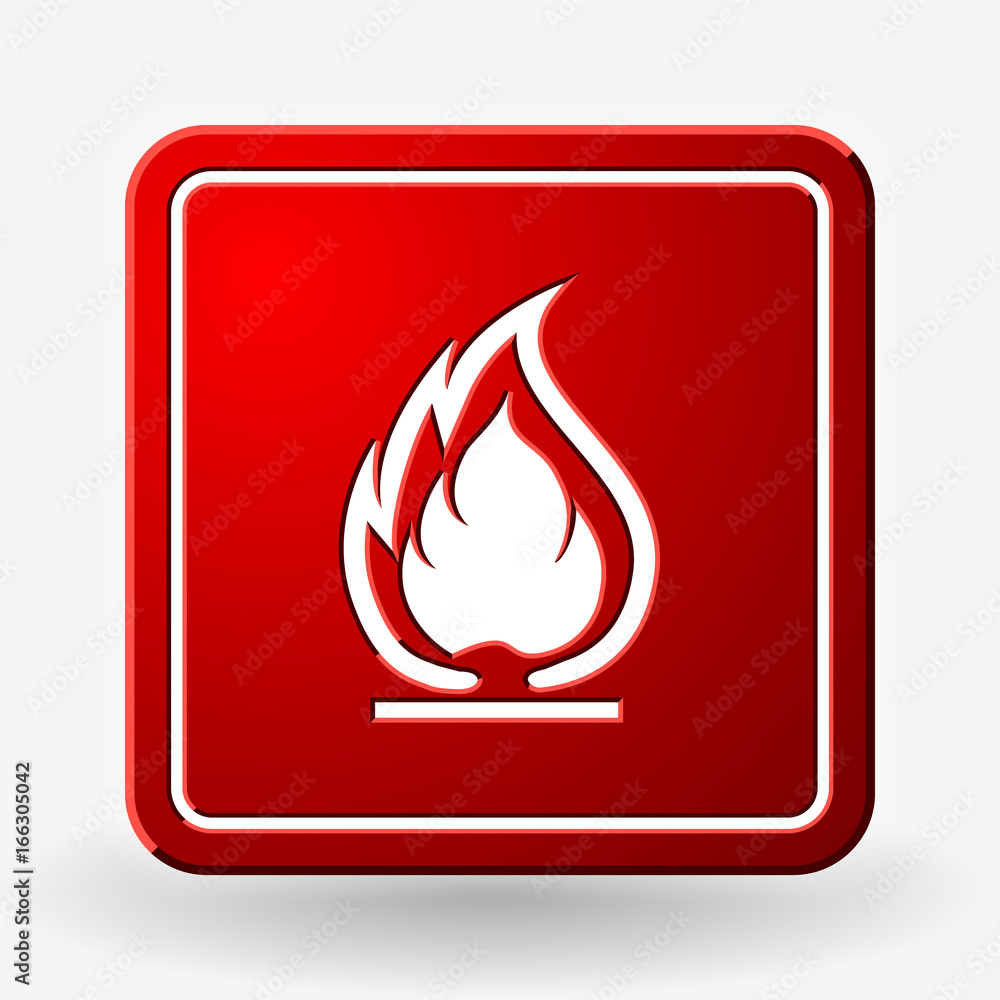 Flammable Symbol. Fire Icon. Packaging Symbol for Delivery of Cargo ...
