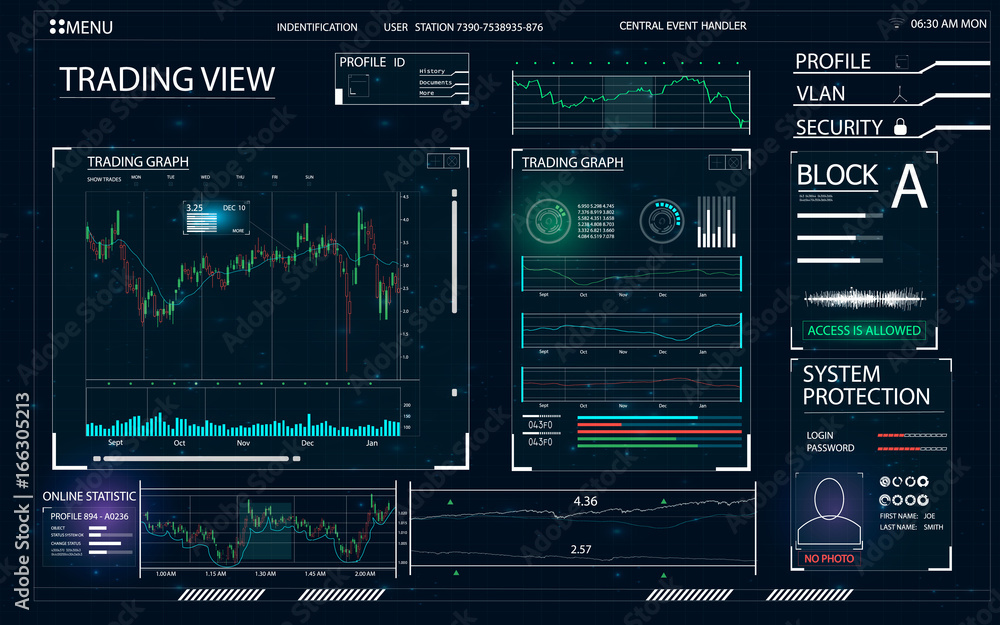 Hud Ui For Business App Futuristic User Interface Hud And Infographic Elements Abstract