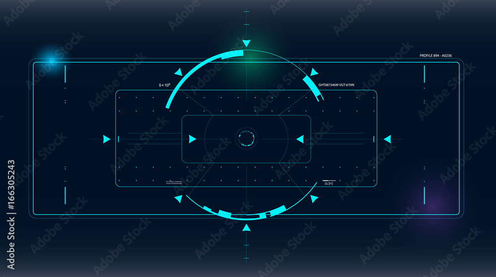 HUD UI for business app. Futuristic user interface HUD and Infographic elements. Abstract ...