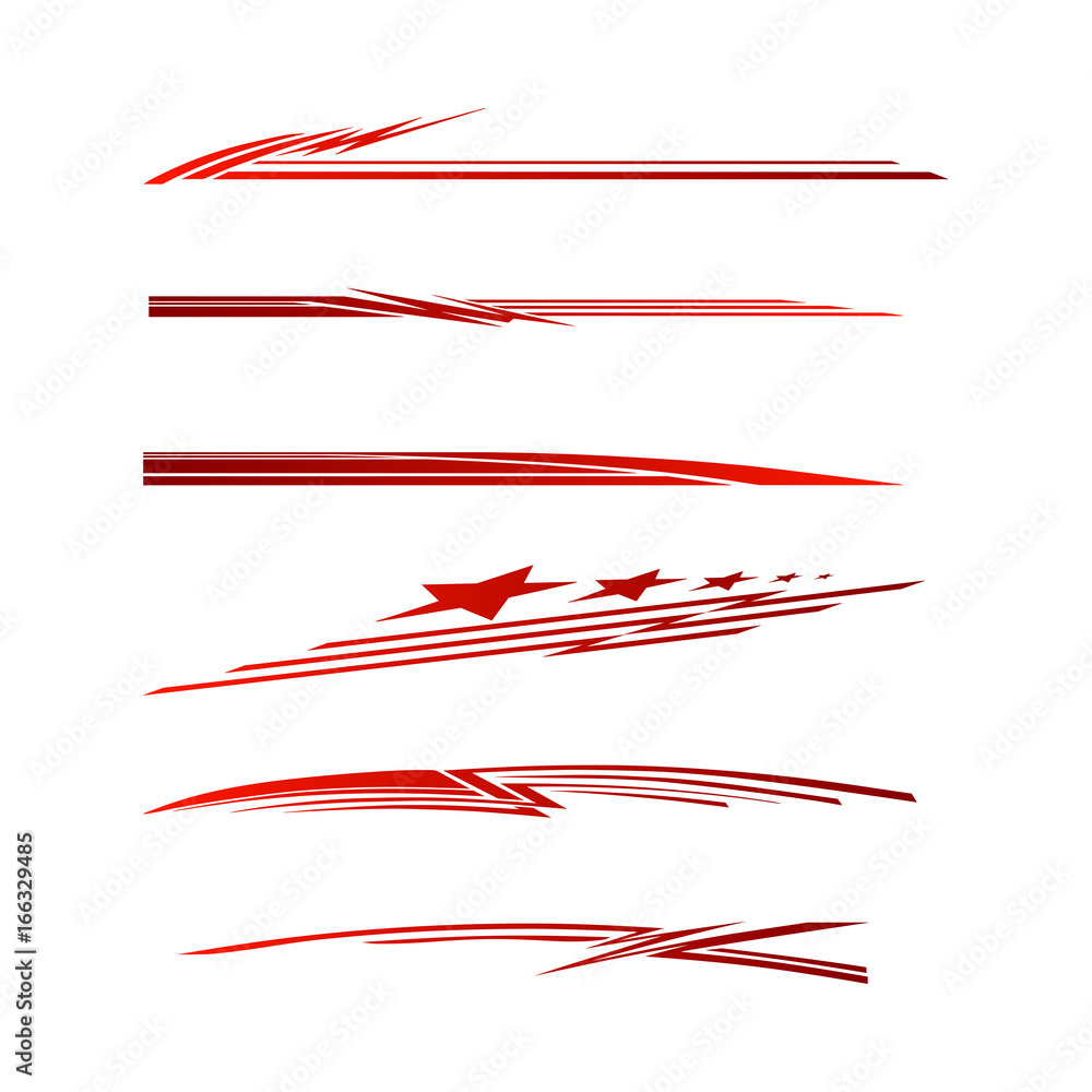 Car, Motorcycle Racing Vehicle Graphics, Vinyls & Decals Stock Vector ...