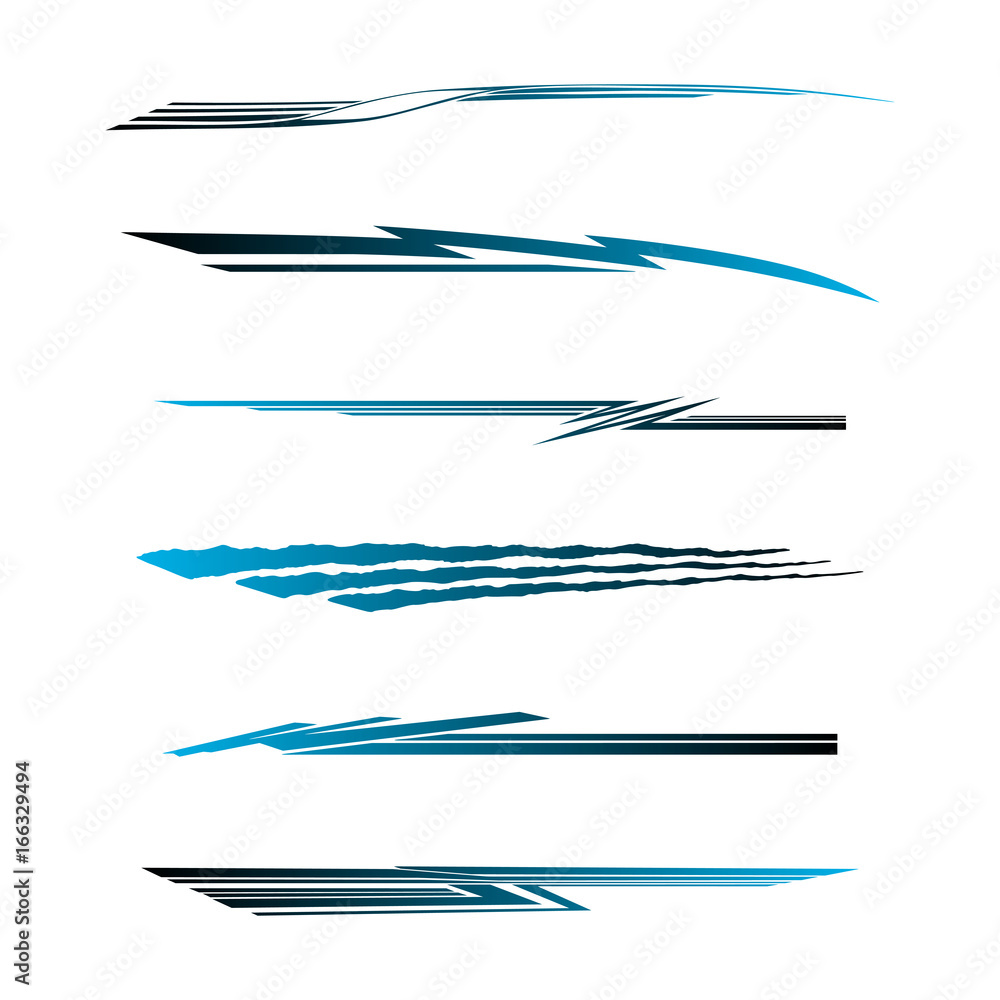 Car, Motorcycle Racing Vehicle Graphics, Vinyls & Decals Stock Vector ...