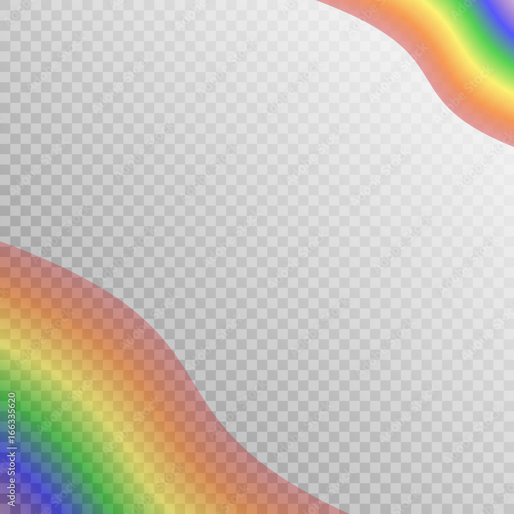 Rainbow design in colors of a rainbow flag on a transparent backdrop ...