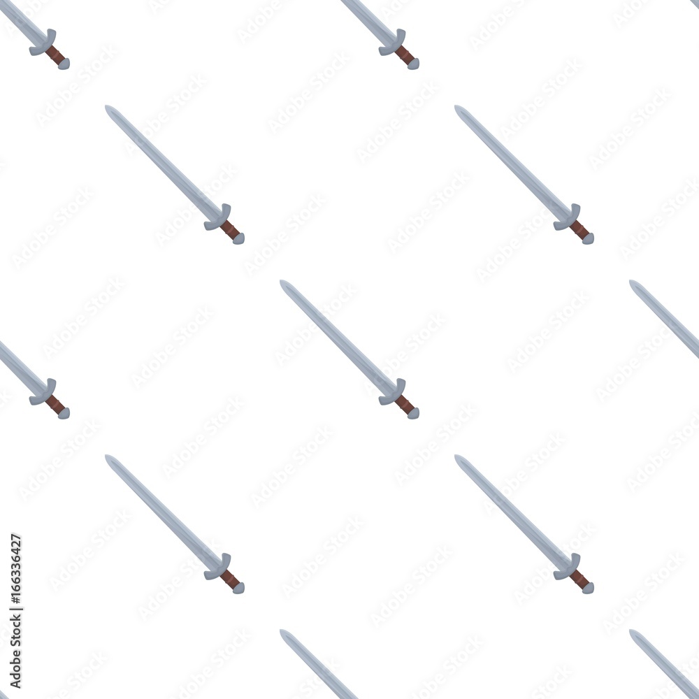 Viking sword icon in cartoon style isolated on white background ...