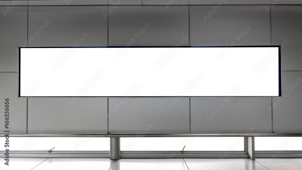 Blank LED TV screen on the wall for advertising media,There is space to ...