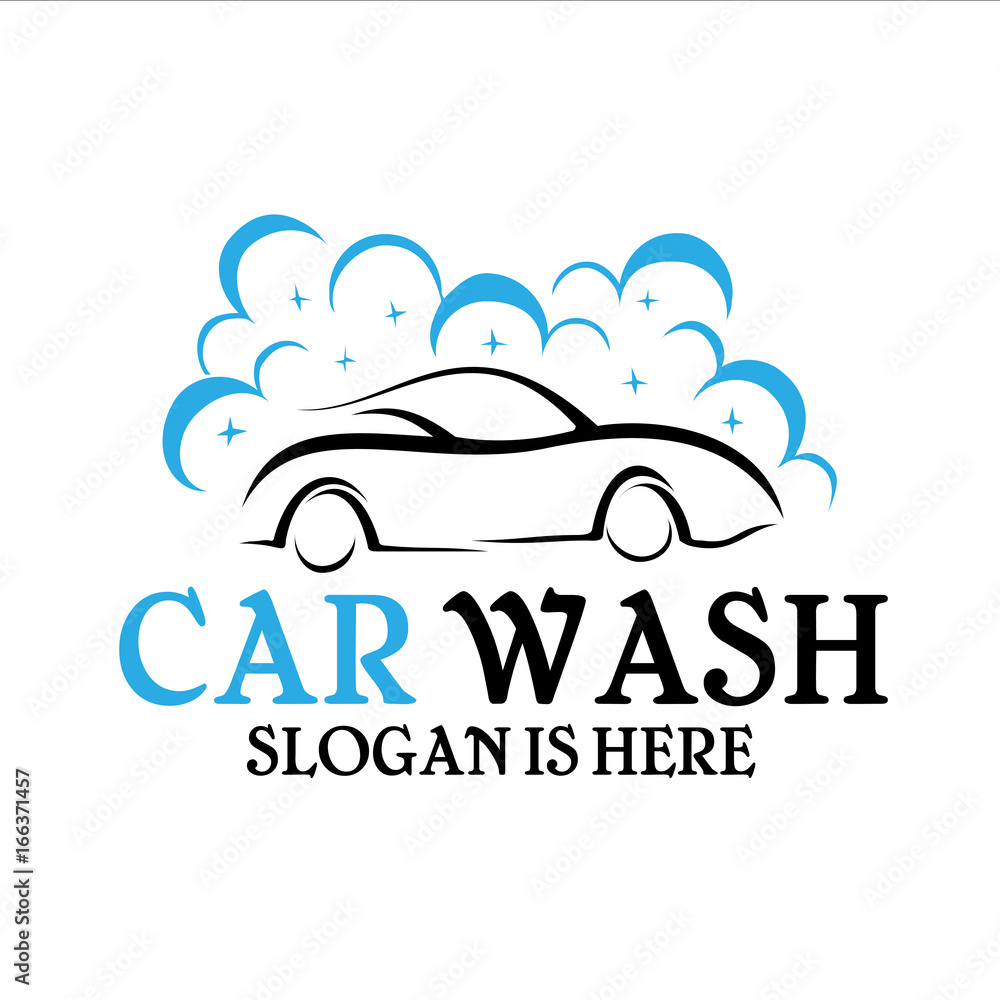 car wash logo, car wash service logo, modern car wash logo design Stock ...