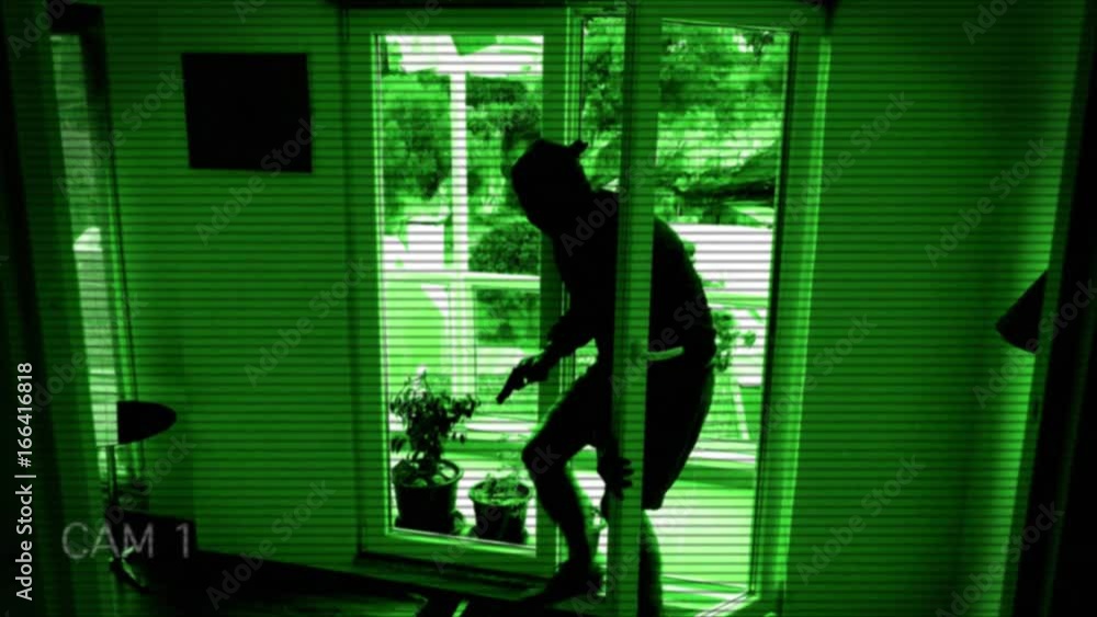 Armed Thief Gets Caught On Night Vision Surveillance Camera. Home ...