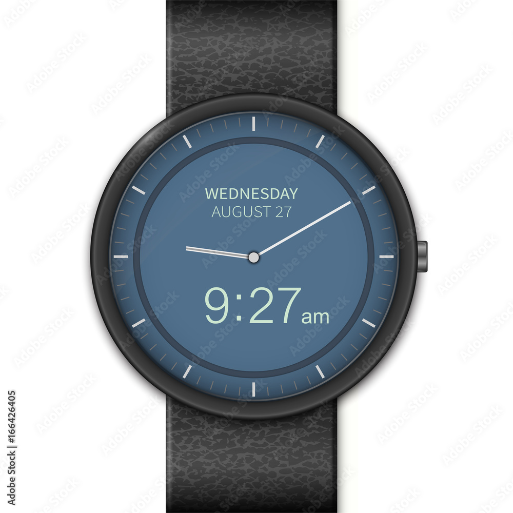 Smart watch interface template. Smartwatch mockup. Vector Stock Vector ...
