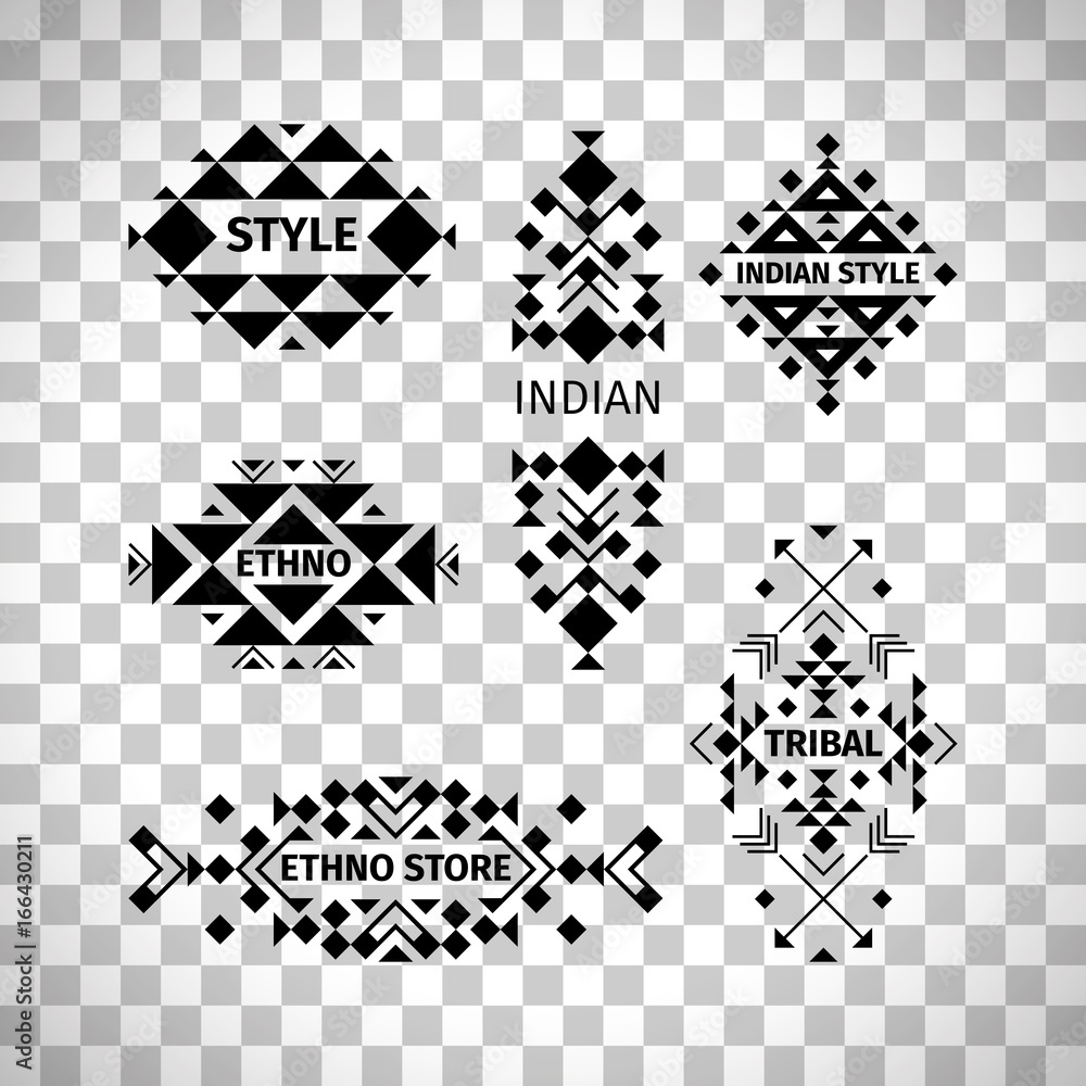 Tribal logo set on transparent background Stock Vector | Adobe Stock