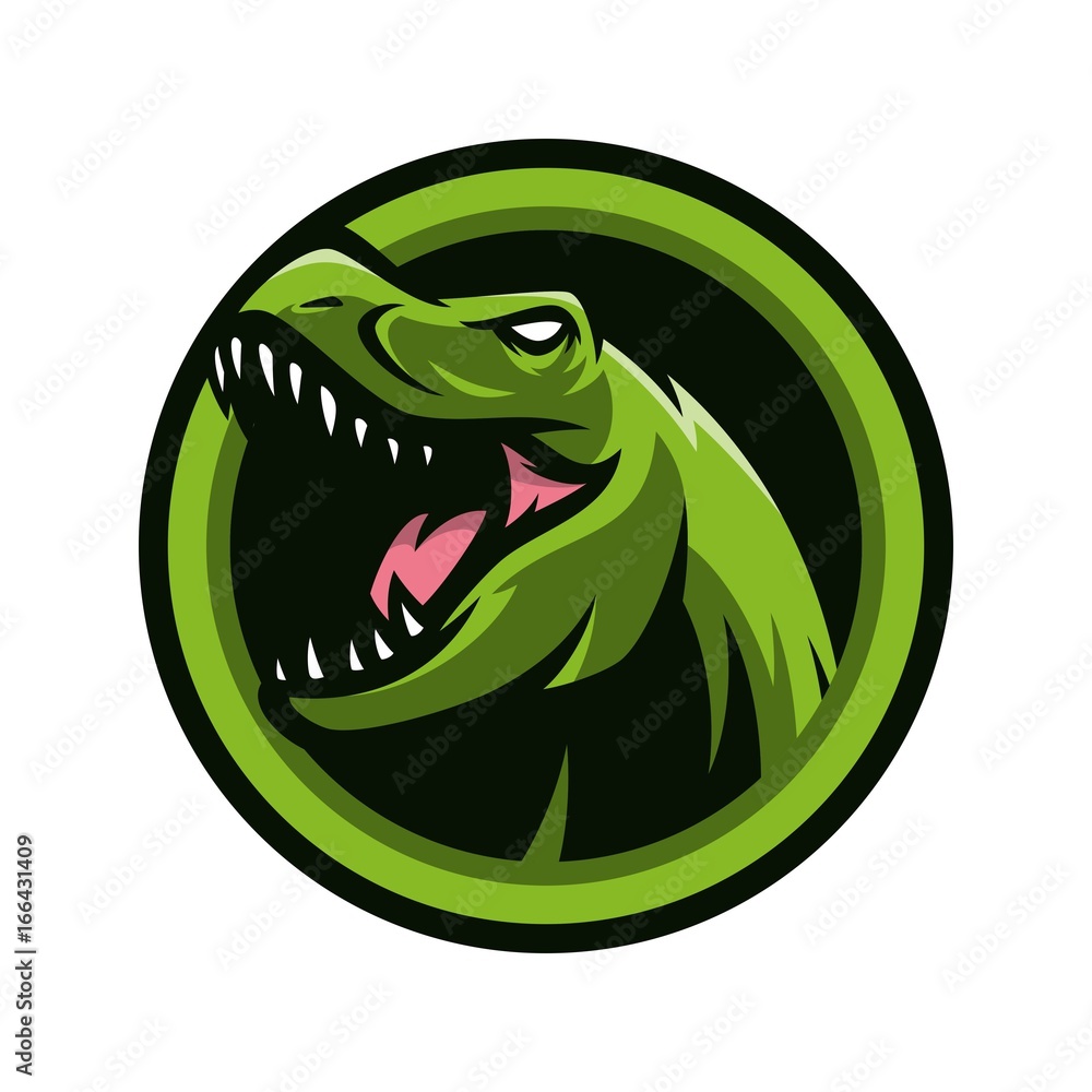 T-Rex Vector Logo Icon Illustration Stock Vector | Adobe Stock