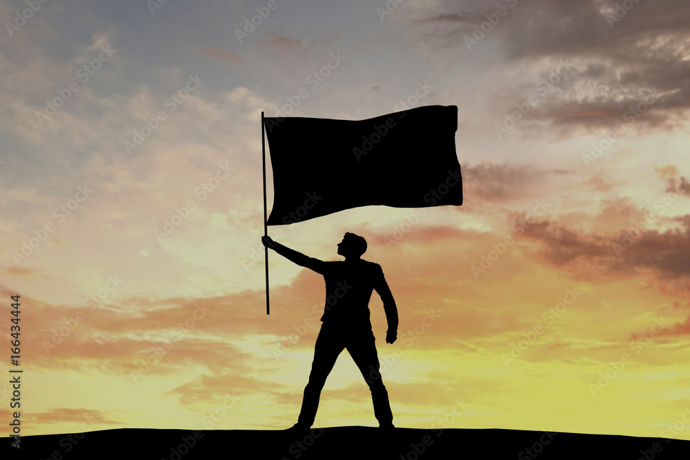 Waving Flag Silhouette