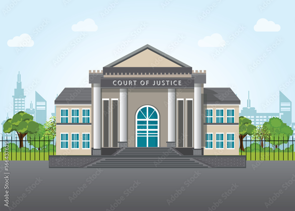 Modern court building. Stock Vector | Adobe Stock