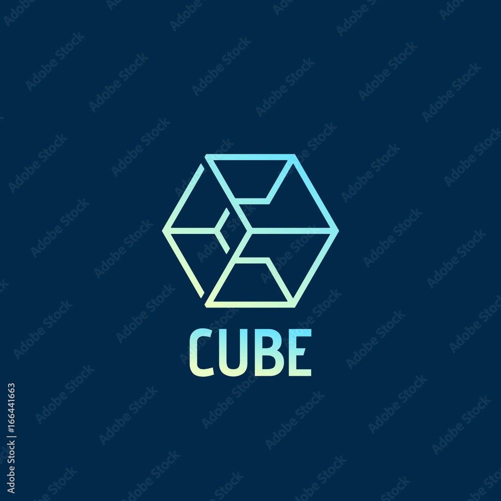 Cube Abstract Vector Sign, Emblem or Logo Template. Letter C ...