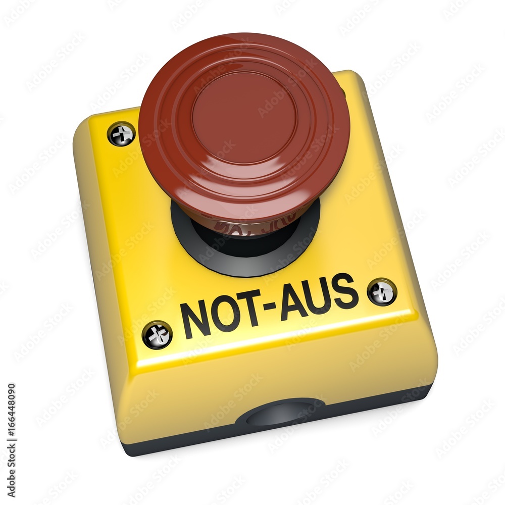 Emergency stop switch button Stock Illustration | Adobe Stock