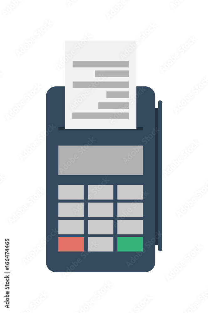 Credit card terminal for supermarket icon. Retail pos terminal isolated ...
