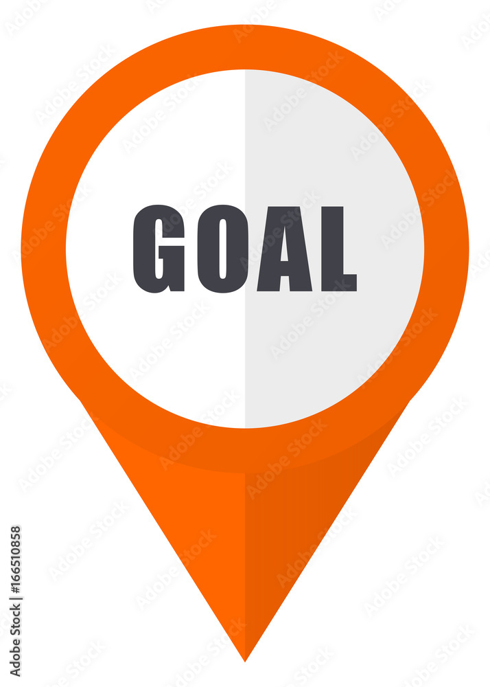 Goal orange pointer vector icon in eps 10 isolated on white background ... Goal orange pointer vector icon in eps 10 isolated on white background ...