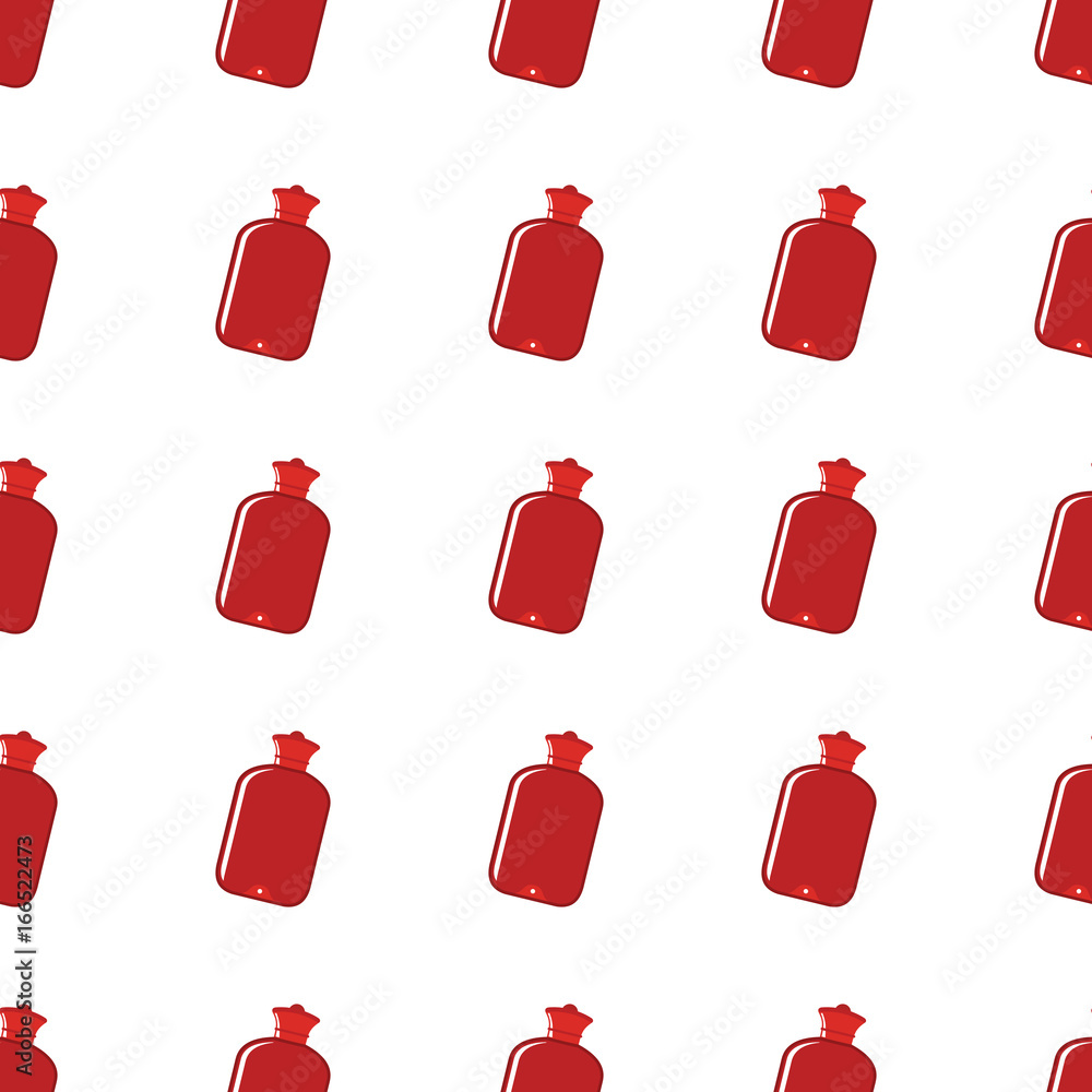 Red warmer seamless pattern in cartoon style isolated on white ...