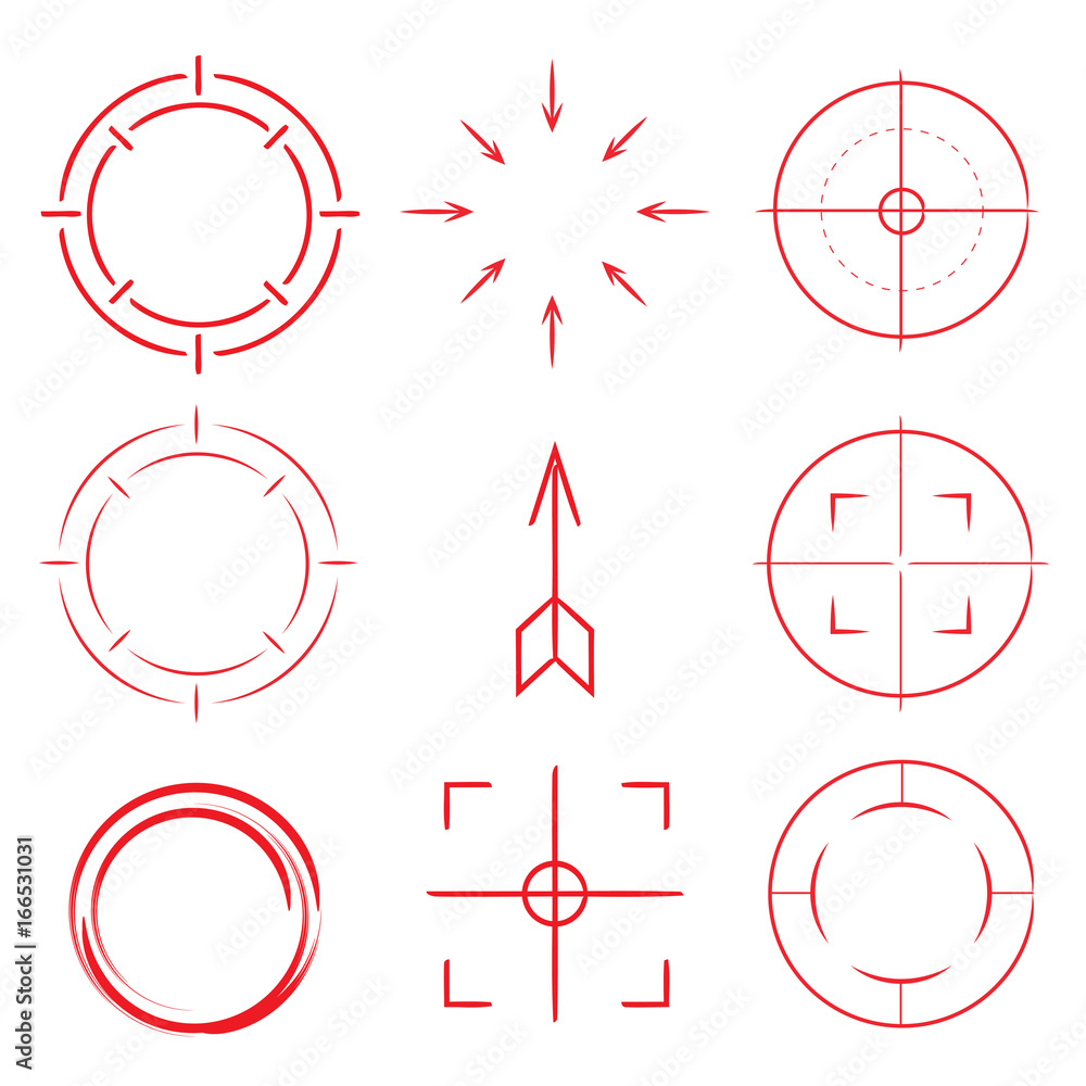 crosshair symbols Stock Vector | Adobe Stock